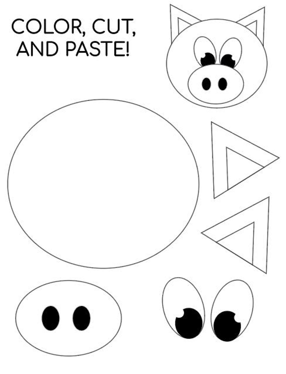 Farm Animal Cut and Paste Worksheet | Preschool Fine Motor Skills ...