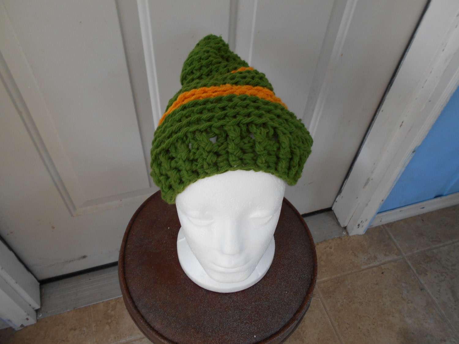 Pumpkin Green Half Stocking / Cloche Fall Hat - Etsy