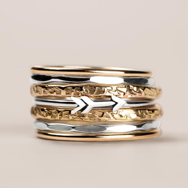 Mixed Metal Ring - Etsy