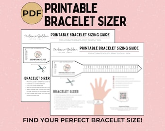 Digital Download | Printable Bracelet Sizer | Adjustable Wrist Size Tool | Find Your Accurate ...