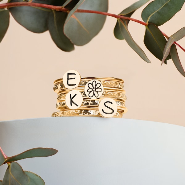 Rose Gold Stacking Rings Names - Etsy