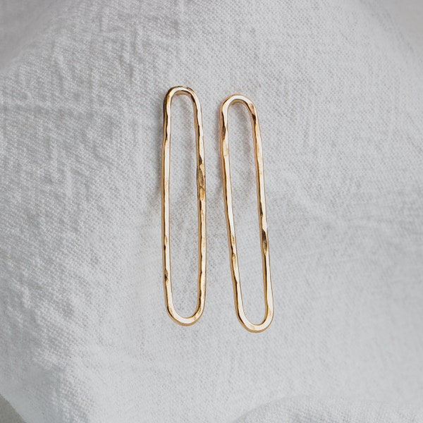 Hammered Loop Earrings - Etsy
