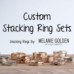 Initial Stacking Rings Set of 5 in Gold Silver or Rose Gold | Etsy