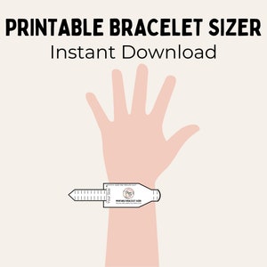Digital Download | Printable Bracelet Sizer | Adjustable USA Wrist Size ...