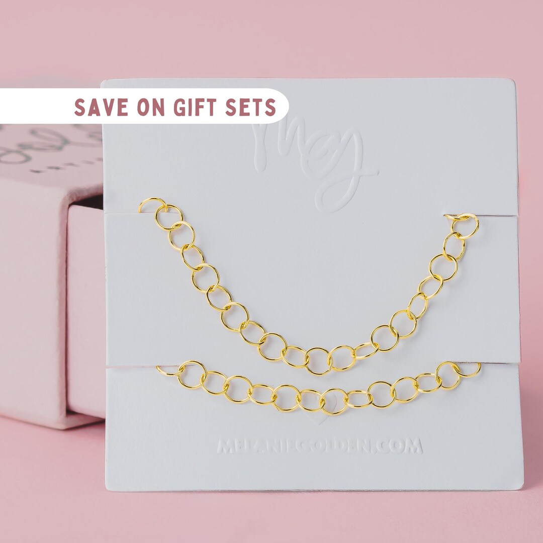 Celine Chain Gift Set | Gold Silver or Rose Necklace Bracelet Bundle ...