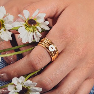 Initial Stacking Rings Set of 7 in Gold, Silver, or Rose Gold ...