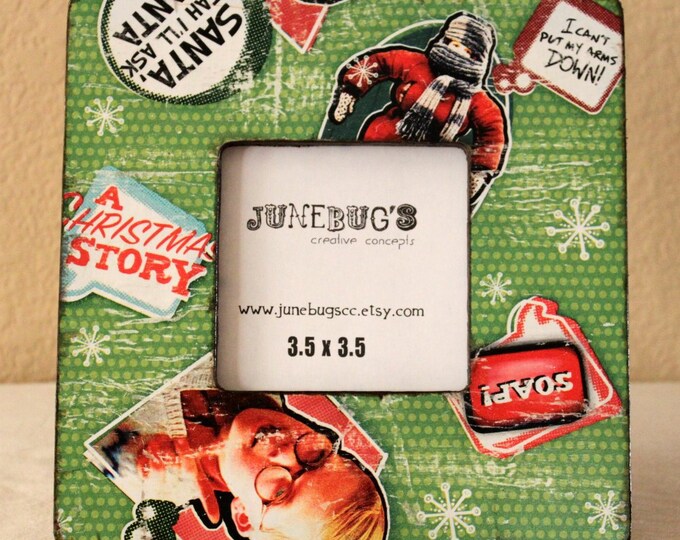 A Christmas Story Photo Frame- Personalized Decoupage Wood - Etsy
