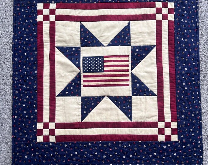 Celebration Star and Flag Wall Quilt/table Topper - Etsy