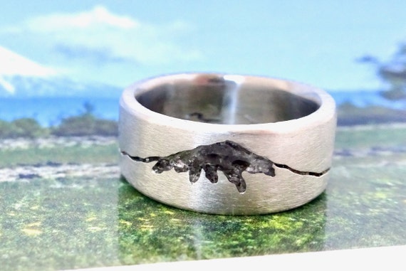 Mount Fuji Summit Ring Mount Fugaku Ring Fuji Wedding Ring | Etsy
