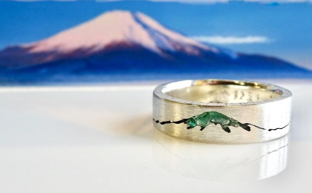 Mount Fuji Summit Ring Mount Fugaku Ring Fuji Wedding Ring Mt Fuji ...