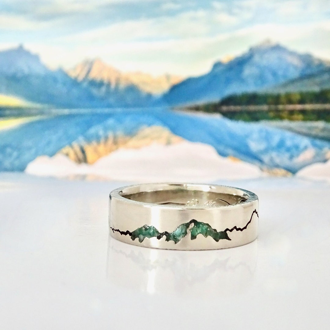 Glacier National Park Inlay Ring Lake Mcdonald Glacier National Park ...