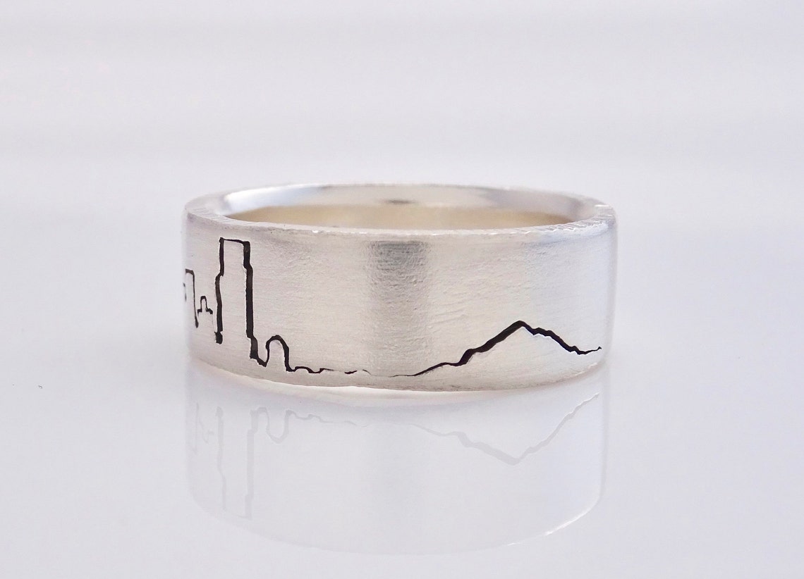 Seattle Cityscape Ring Custom Skyline Wedding Band Custom - Etsy Norway