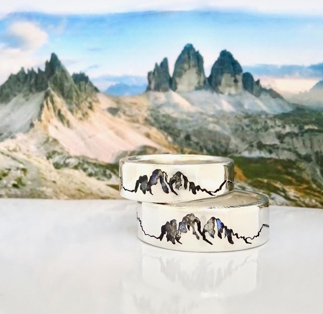 Dolomites Mountain Ring | Dolomites Summit Inlay Ring | Dolomiti Ring ...