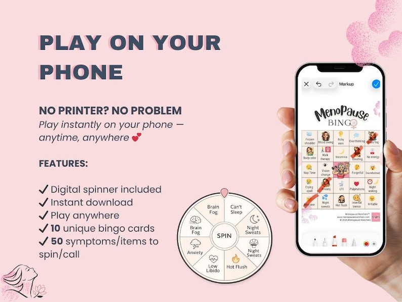 Menopause Bingo, the Game That Gets Everyone Talking, Play on Phone or ...