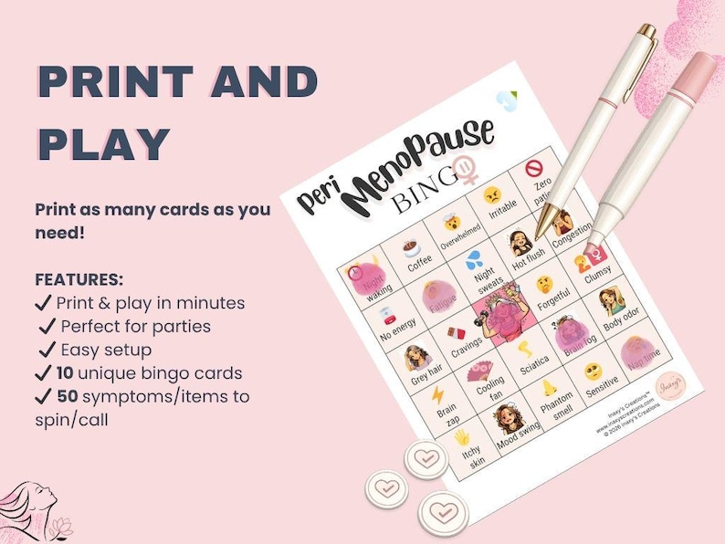 Menopause Bingo, the Game That Gets Everyone Talking, Play on Phone or ...