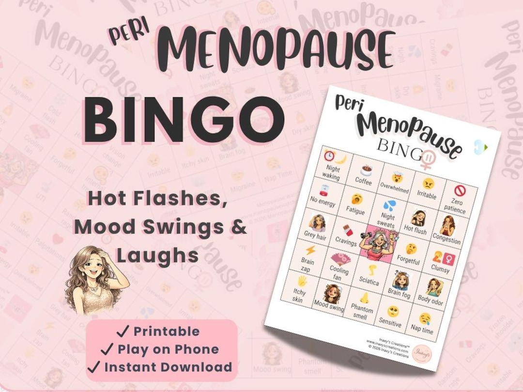 Menopause Bingo, the Game That Gets Everyone Talking, Play on Phone or ...