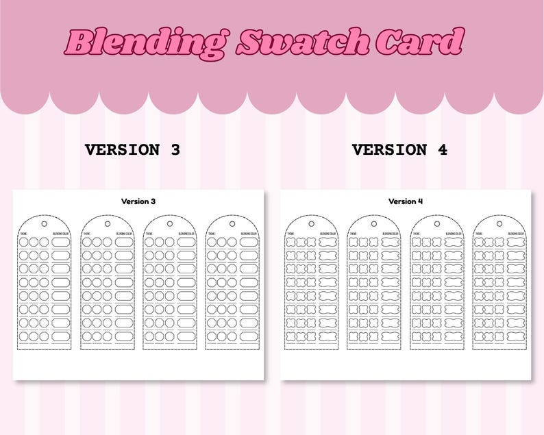 Blending Swatch Card Printable PDF, Blank Color Blending Practice Sheet ...
