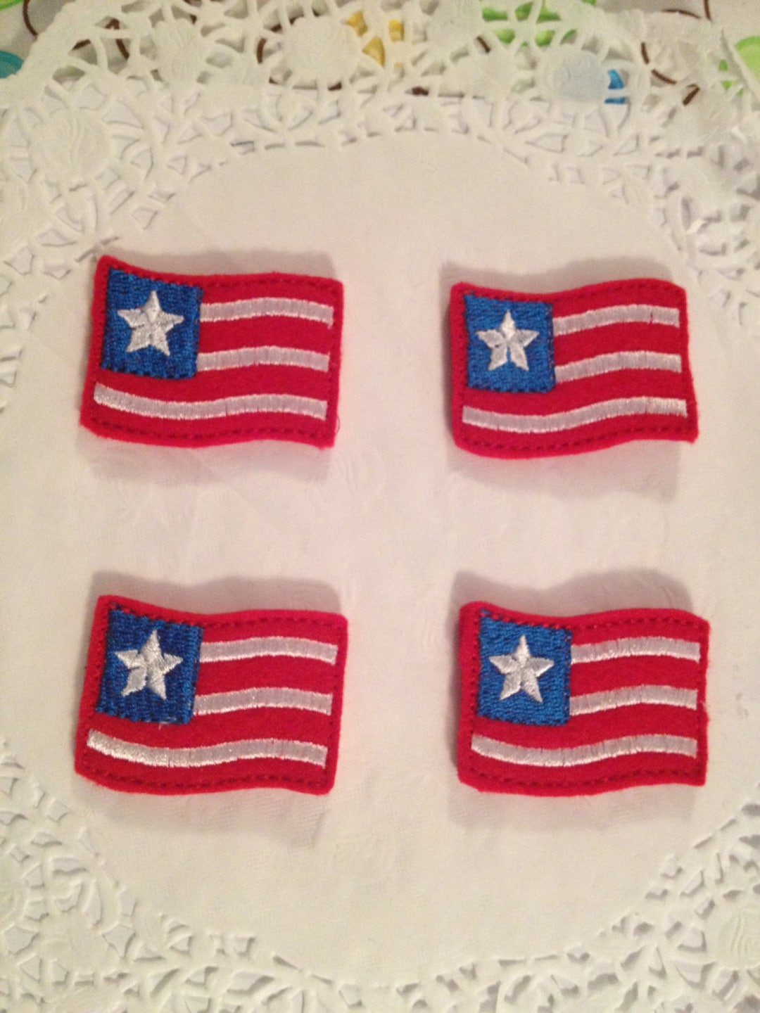 United States of America Flag Mini Felt Applique- Set of 4 - Etsy
