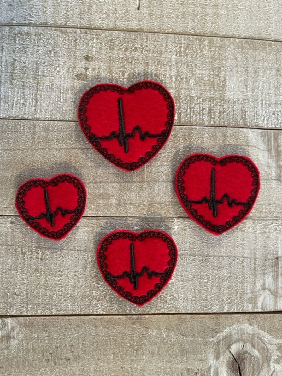 EKG (ECG) Heart Feltie Embroidery Design File (digital) - Etsy