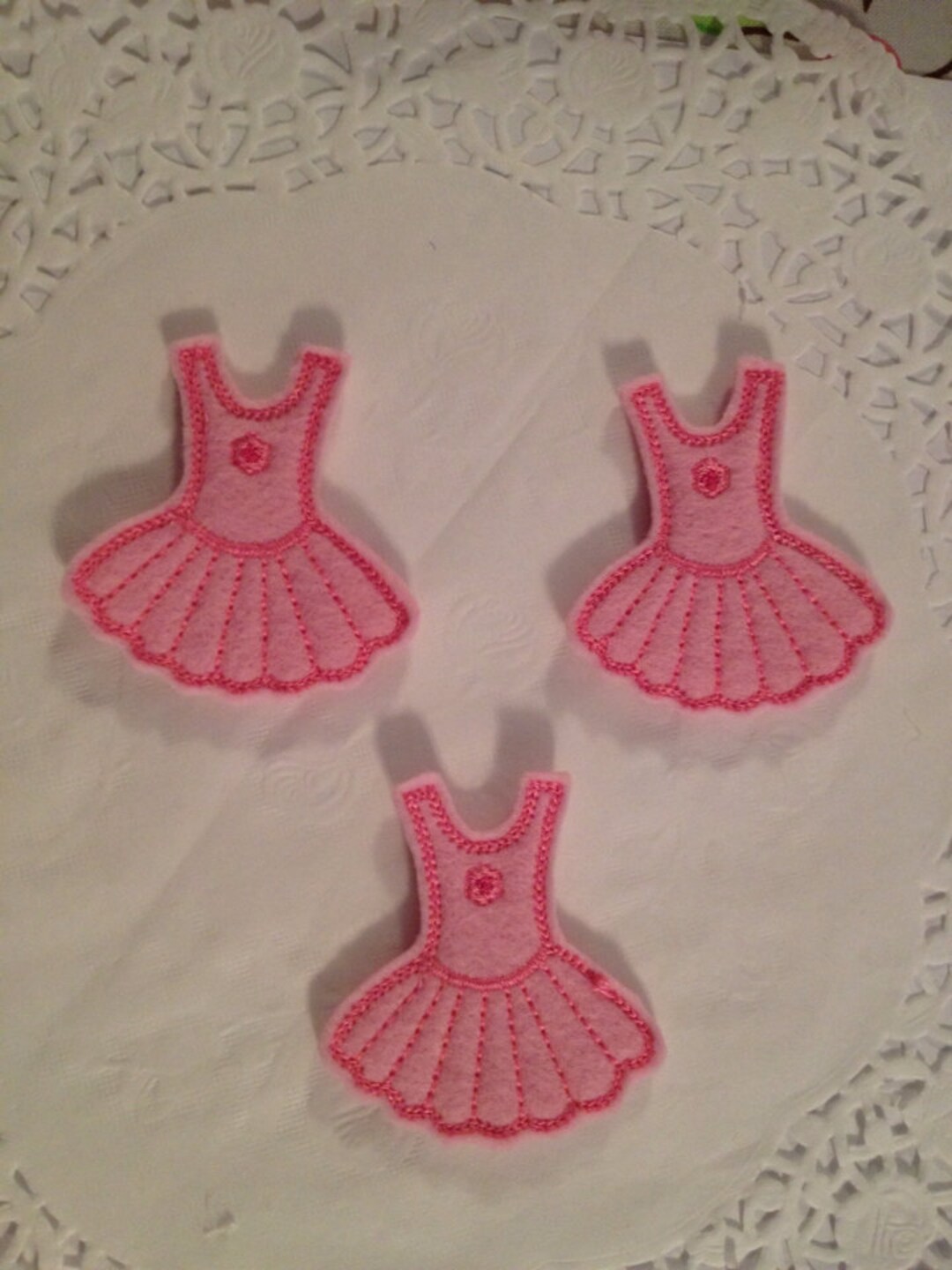 Pink Felt Ballerina Tutu Applique - Set of 3 - Etsy