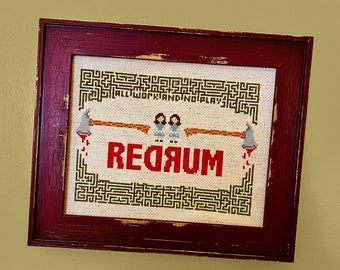 The Shining REDRUM Maze Cult Classic Horror Cross Stitch Pattern Horror ...