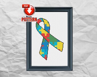 Autism Awareness Cross Stitch Pattern - Etsy