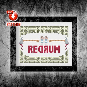 The Shining REDRUM Maze Cult Classic Horror Cross Stitch Pattern Horror ...