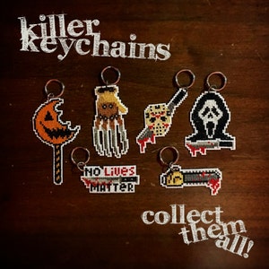 No Lives Matter Horror Ornaments Cross Stitch Killer Keychain Slasher ...