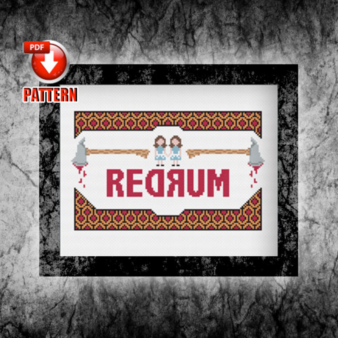 The Shining - REDRUM Rug - Cult Classic Horror Cross Stitch Pattern ...