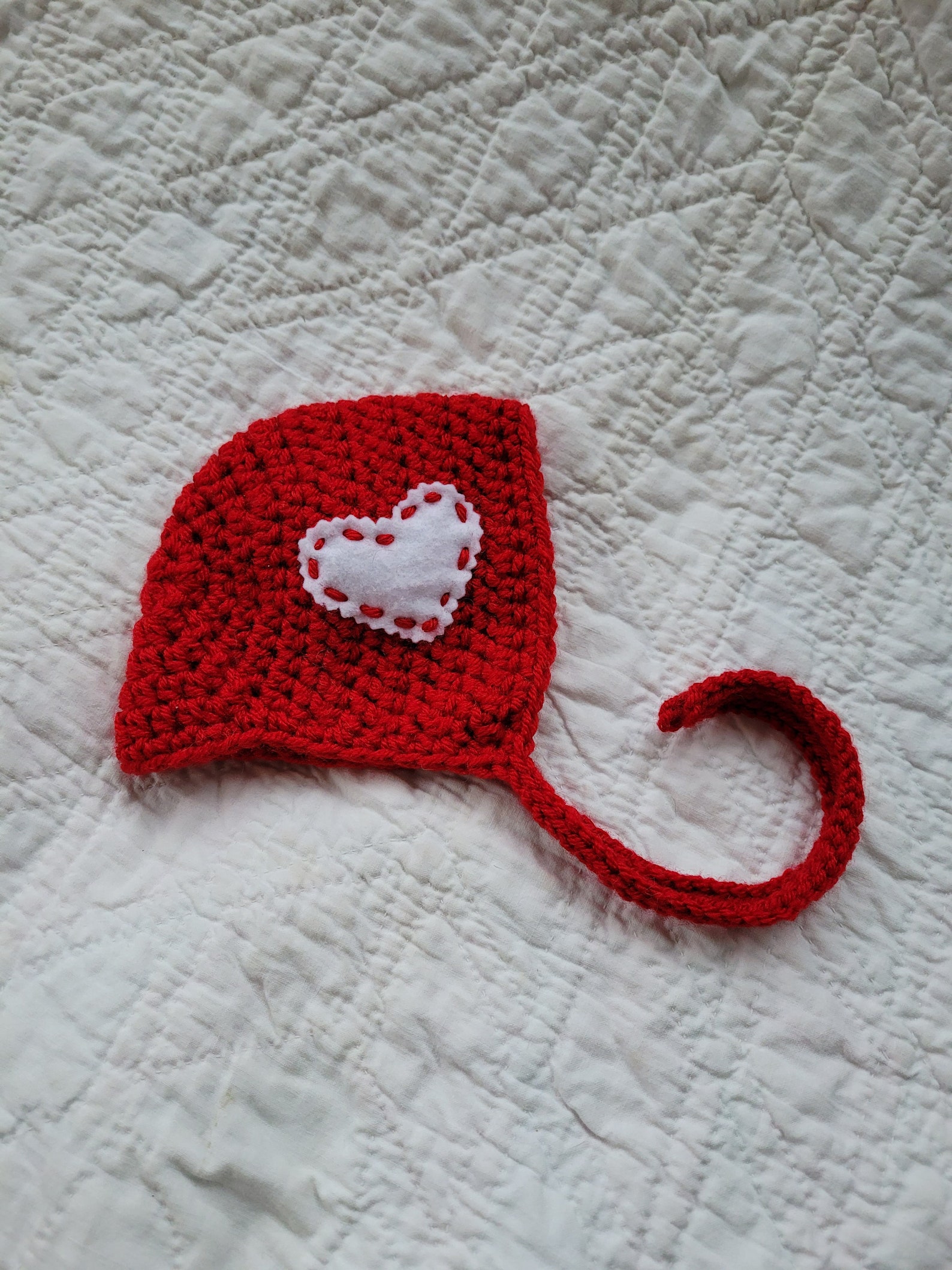 Newborn Valentine Baby Bonnet | Etsy