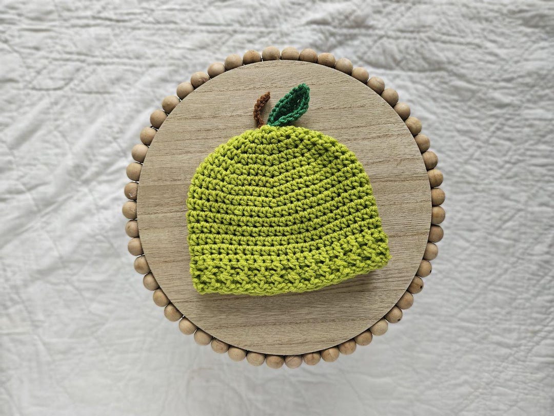 Pear Hat, Fruit Beanie, Newborn Baby Hat, Fruit Hat, Monthly Baby Photo ...