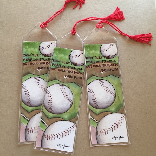 Baseball Bookmark - Etsy