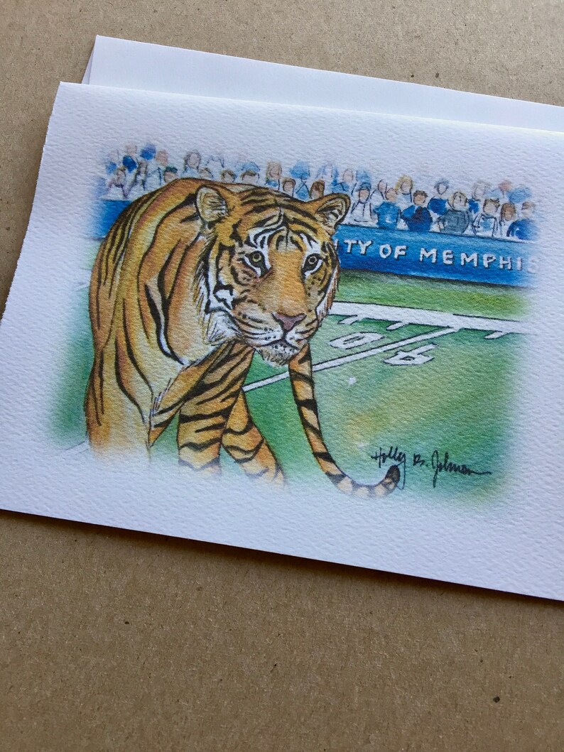 Memphis Tigers Football Note Cards // Liberty Bowl Stationery - Etsy