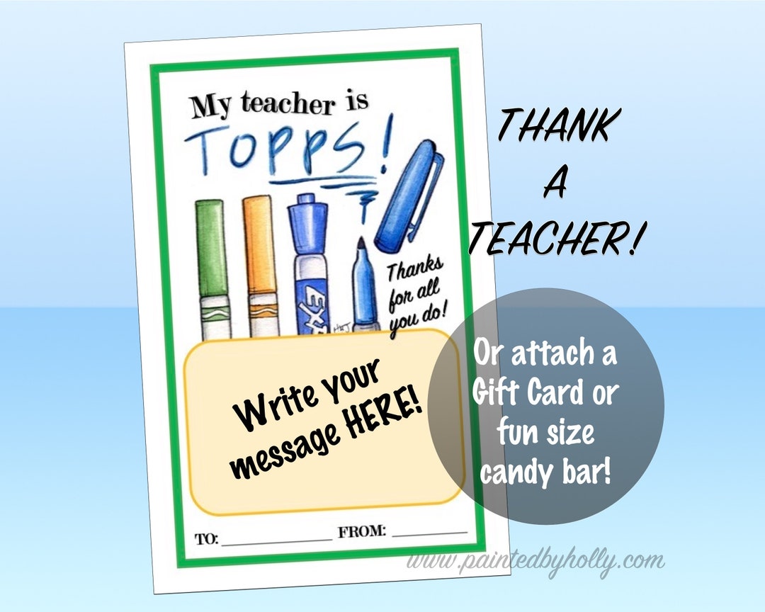 Printable Teacher Appreciation Card // Teacher Appreciation Week ...