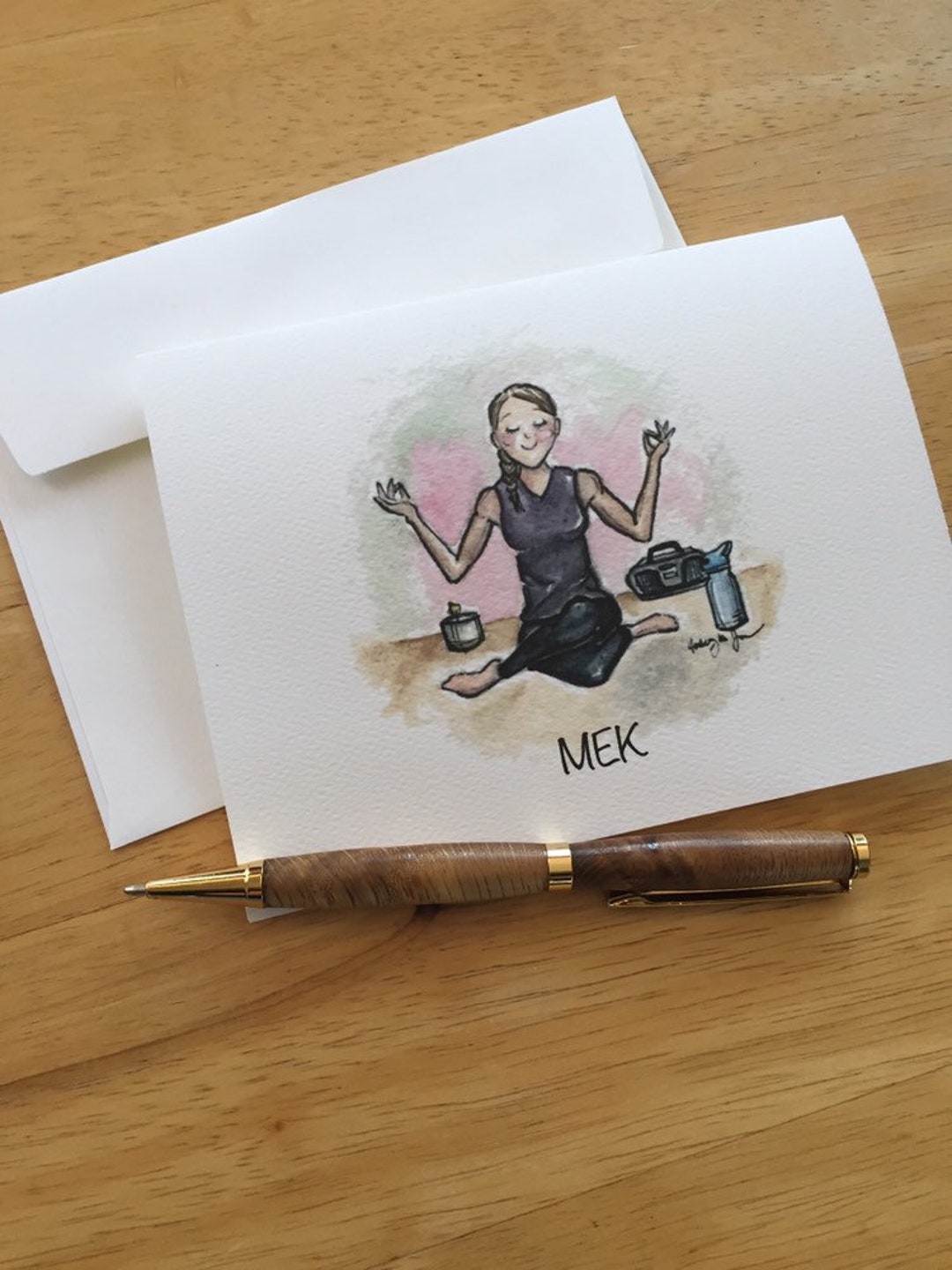 Yoga Note Cards // Personalized Yoga Stationery // Blank Notes // Yoga ...