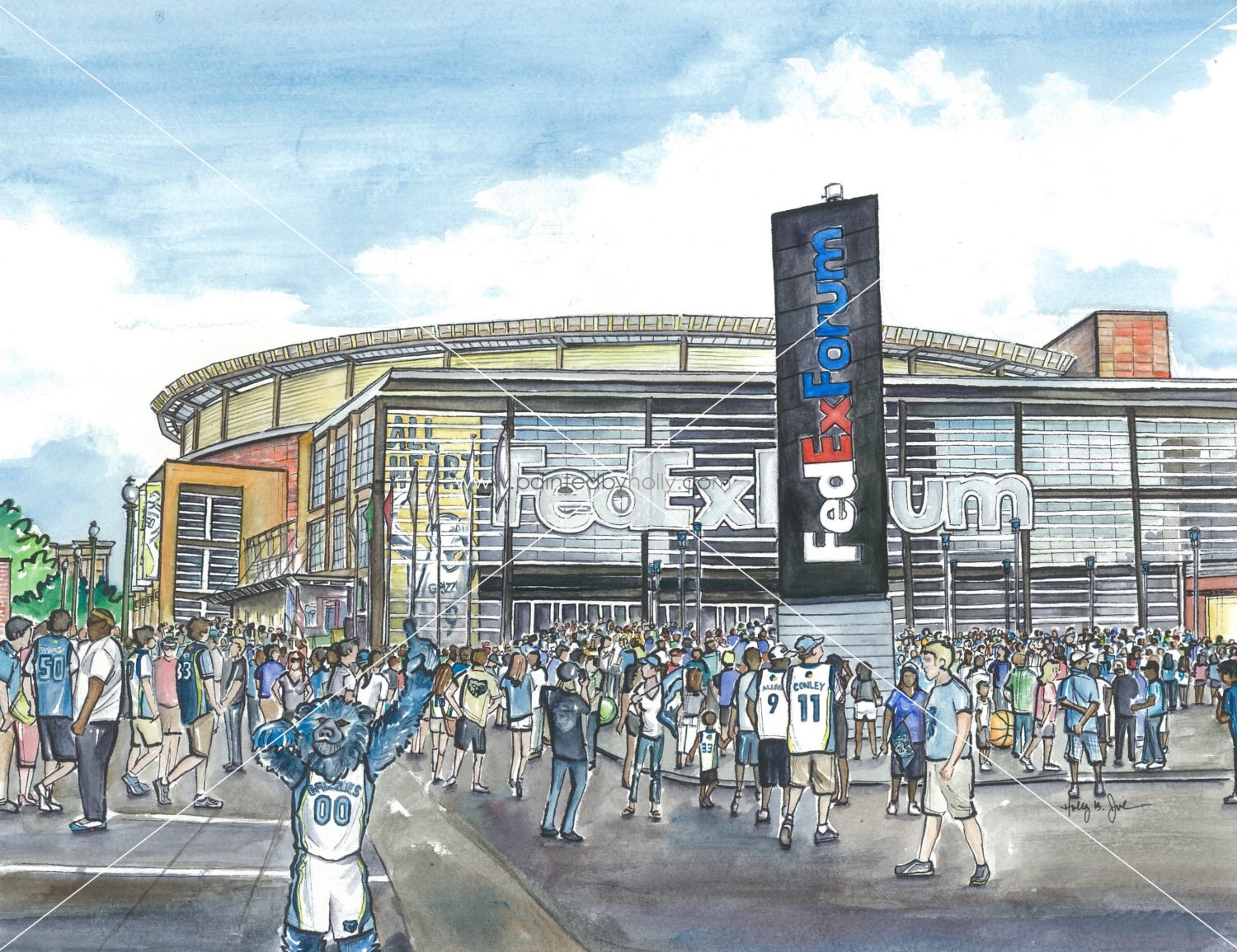 Memphis Grizzlies Fedexforum Art Print // the Grindhouse - Etsy