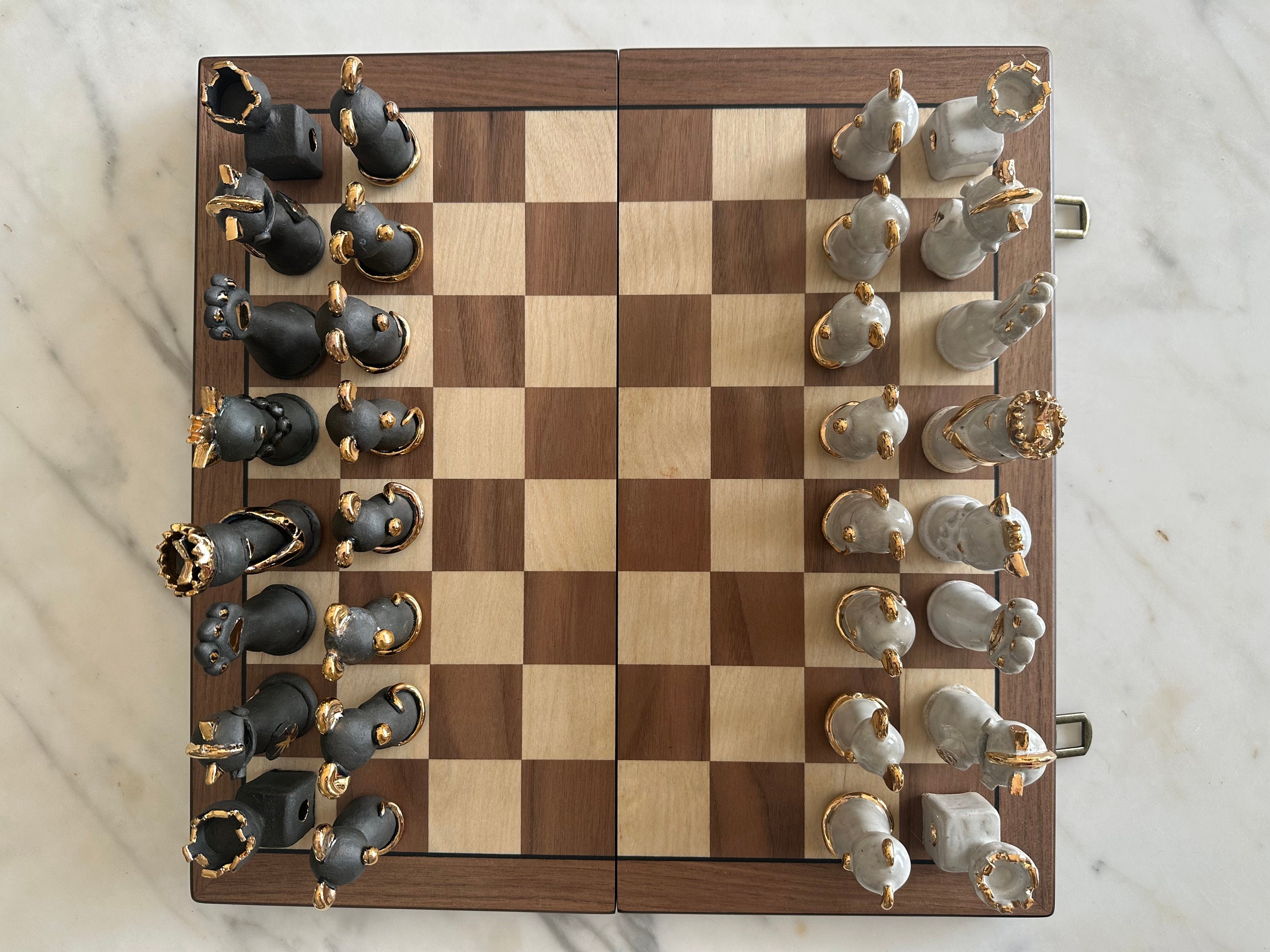 Cat Inspired Chess Set. Luxury Chess Set. Unique Chess Set. Custom-made ...