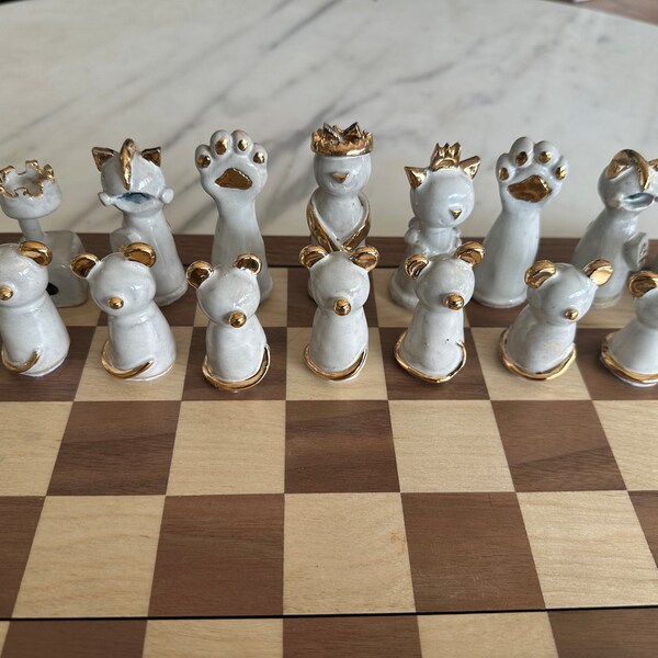 Ceramic Chess Set - Etsy
