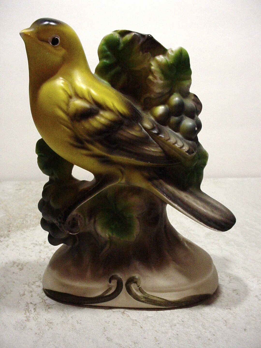 Vintage Ceramic Yellow Bird Figurine, Handpainted Stamped and Numbered ...