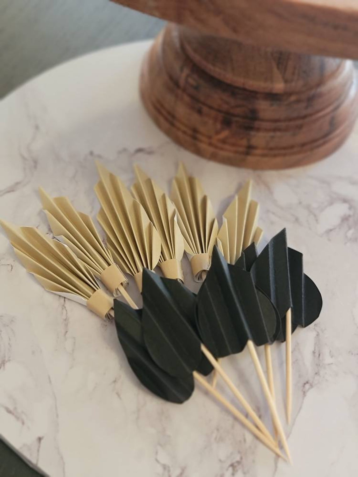 Paper Palm Fan Cupcake Toppers- Aesthetic, Boho, Trending ***FOOD SAFE ...