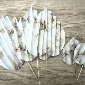 Paper Palm Fan Cake Toppers- Aesthetic, Boho, on Trend ***FOOD SAFE ...