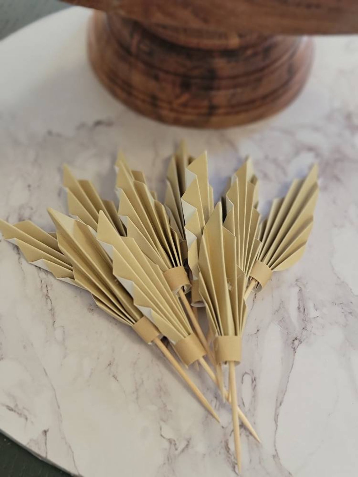 Paper Palm Fan Cupcake Toppers- Aesthetic, Boho, Trending ***FOOD SAFE ...