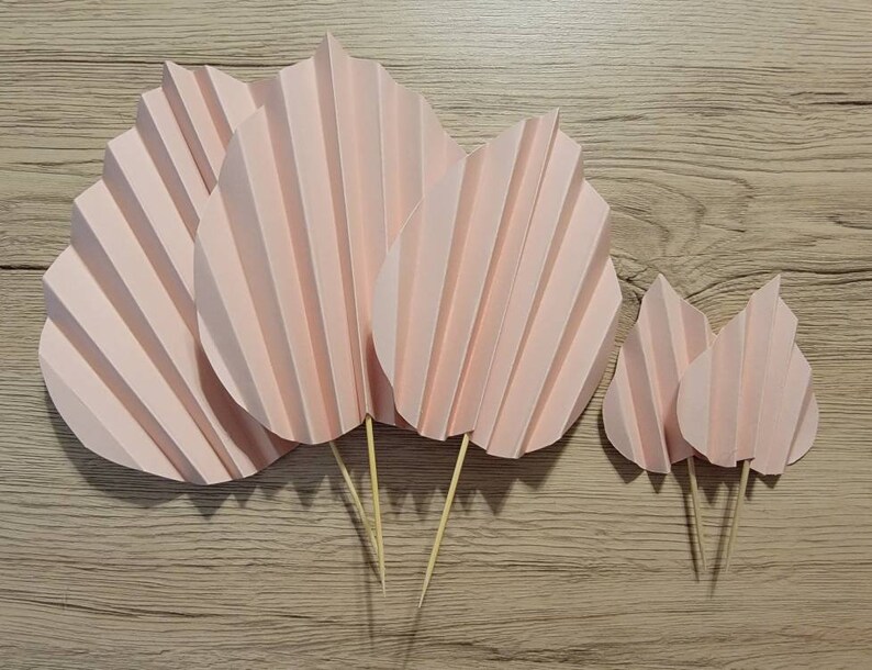 Paper Palm Fan Cake Toppers- Aesthetic, Boho, on Trend ***FOOD SAFE ...
