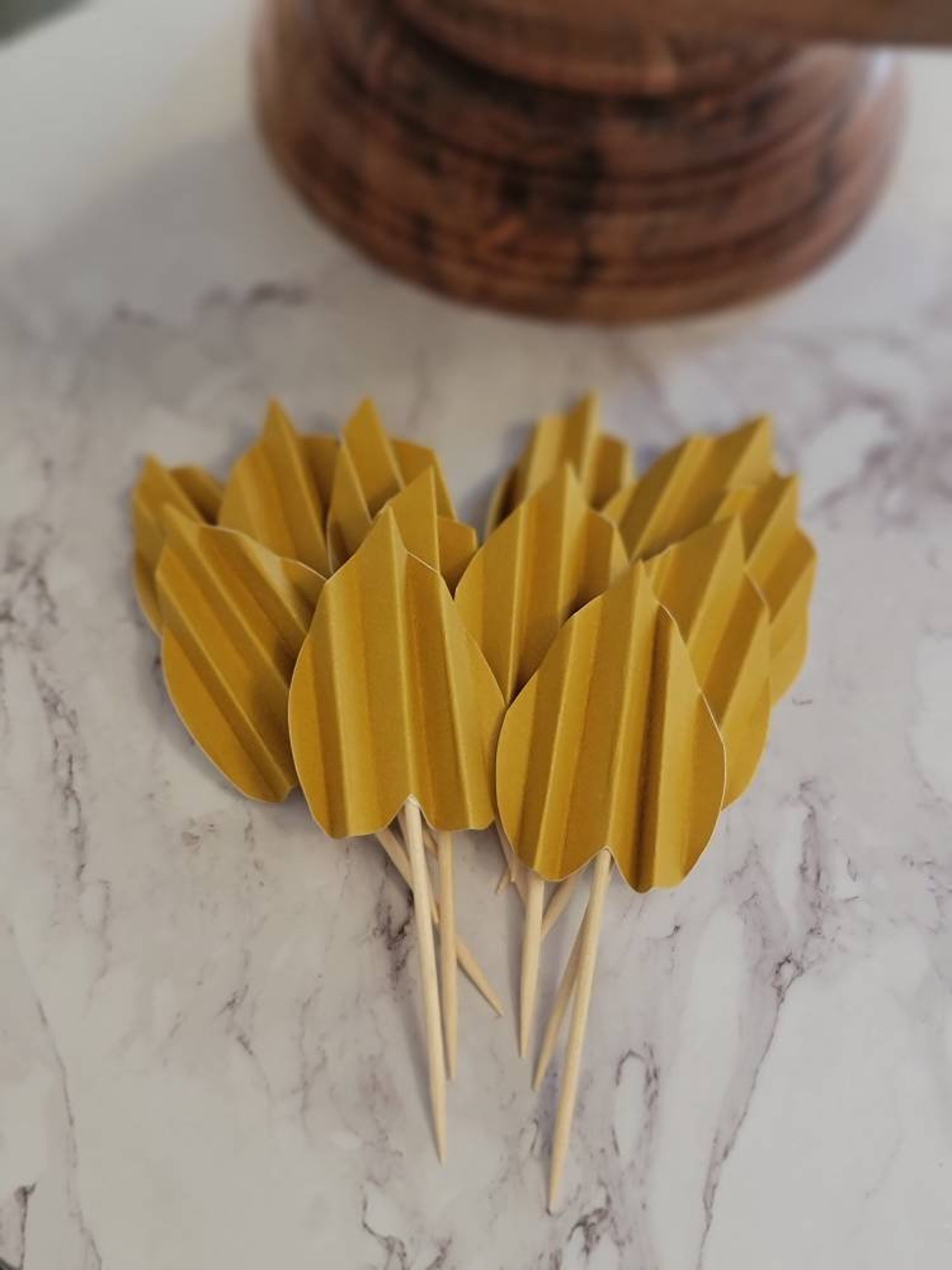 Paper Palm Fan Cupcake Toppers- Aesthetic, Boho, Trending ***FOOD SAFE ...