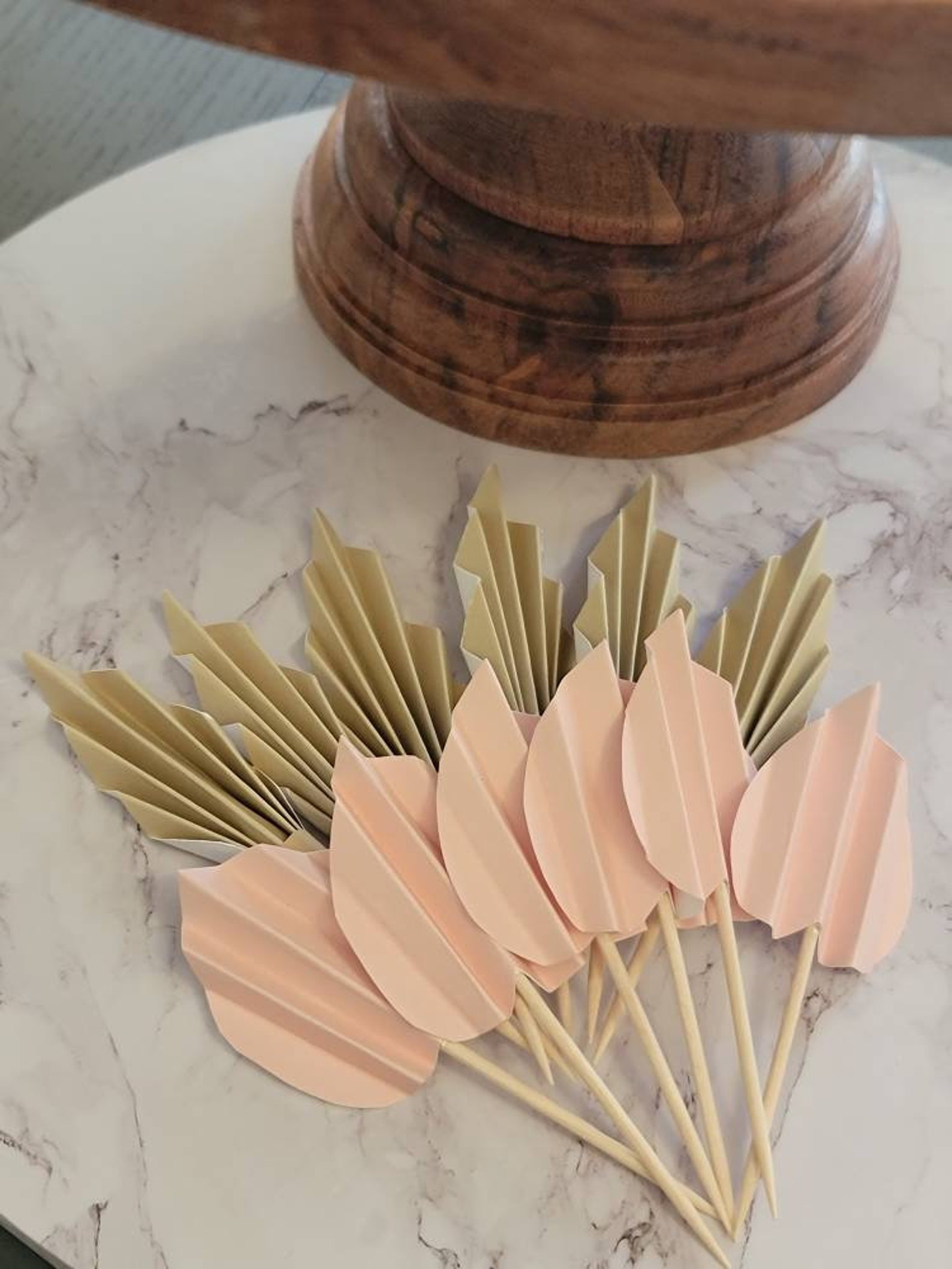Paper Palm Fan Cupcake Toppers- Aesthetic, Boho, Trending ***FOOD SAFE ...