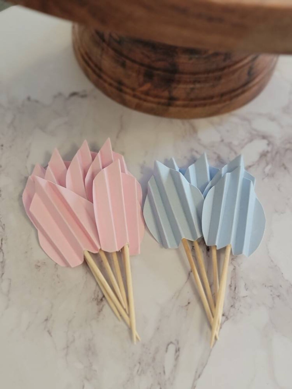 Paper Palm Fan Cupcake Toppers Aesthetic Boho Trending - Etsy