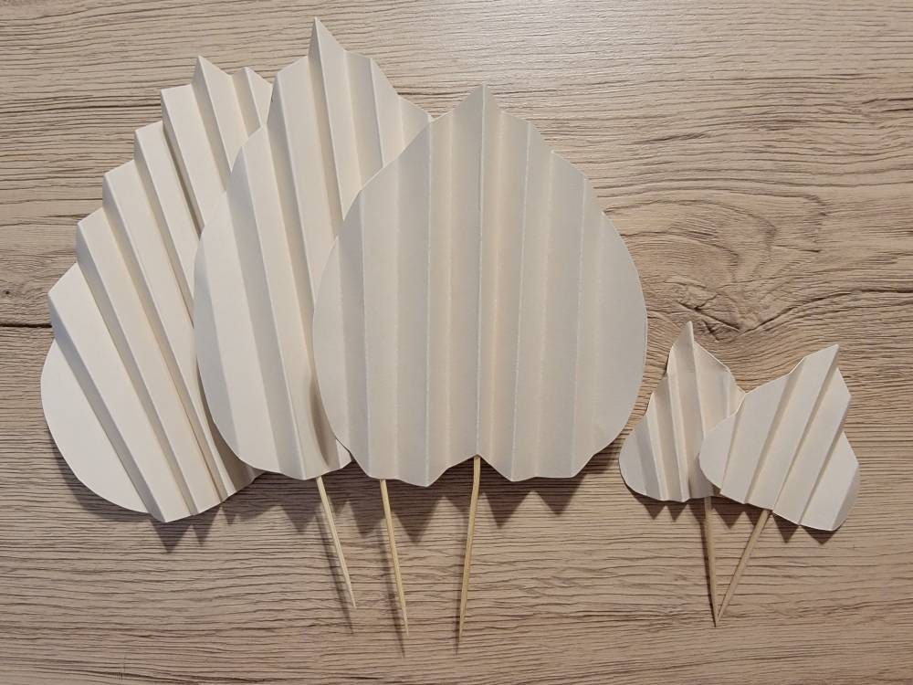 Paper Palm Fan Cake Toppers- Aesthetic, Boho, on Trend ***FOOD SAFE ...