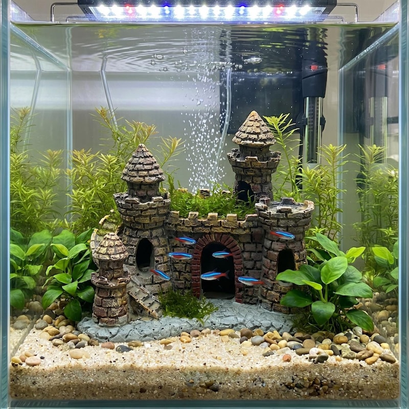 Castle Aquarium Ornament - Etsy