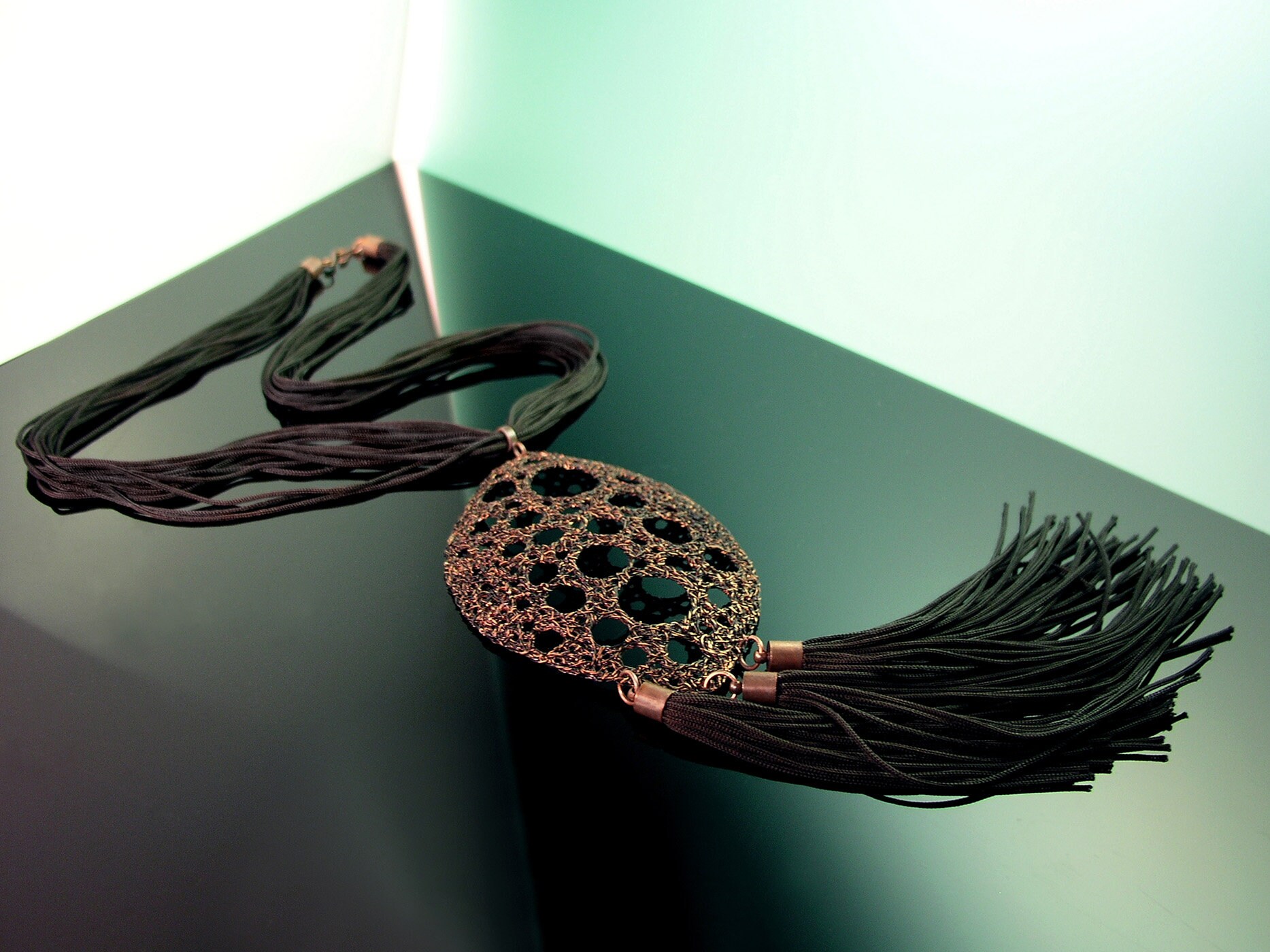 UNIQUE Pendant Necklace, Avant Garde Jewelry, Handmade Copper Pendant ...