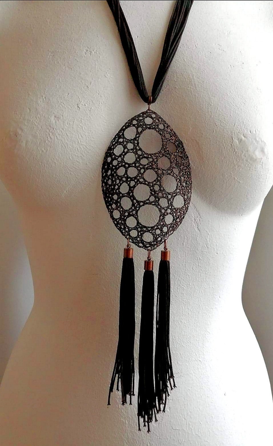 UNIQUE Pendant Necklace, Avant Garde Jewelry, Handmade Copper Pendant ...